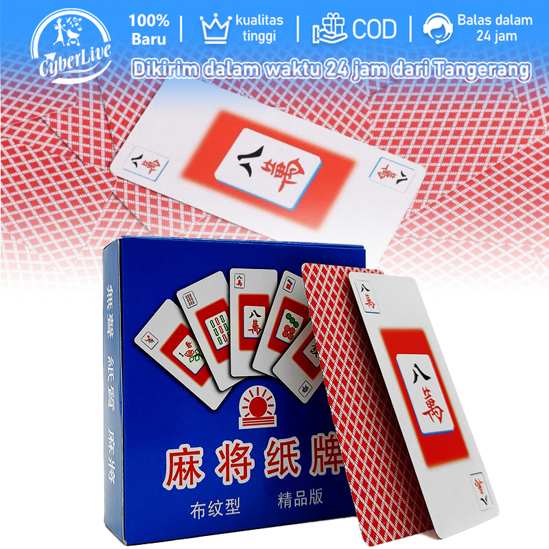 Jual Kartu Mahjong Tradisional Cina Mahjong Card Kartu Mah Jong Card ...
