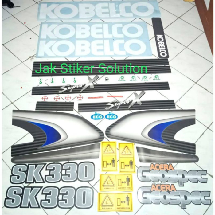 Jual STICKER ALAT BERAT STIKER Excavator Kobelco SK330 Super X BAHAN ...