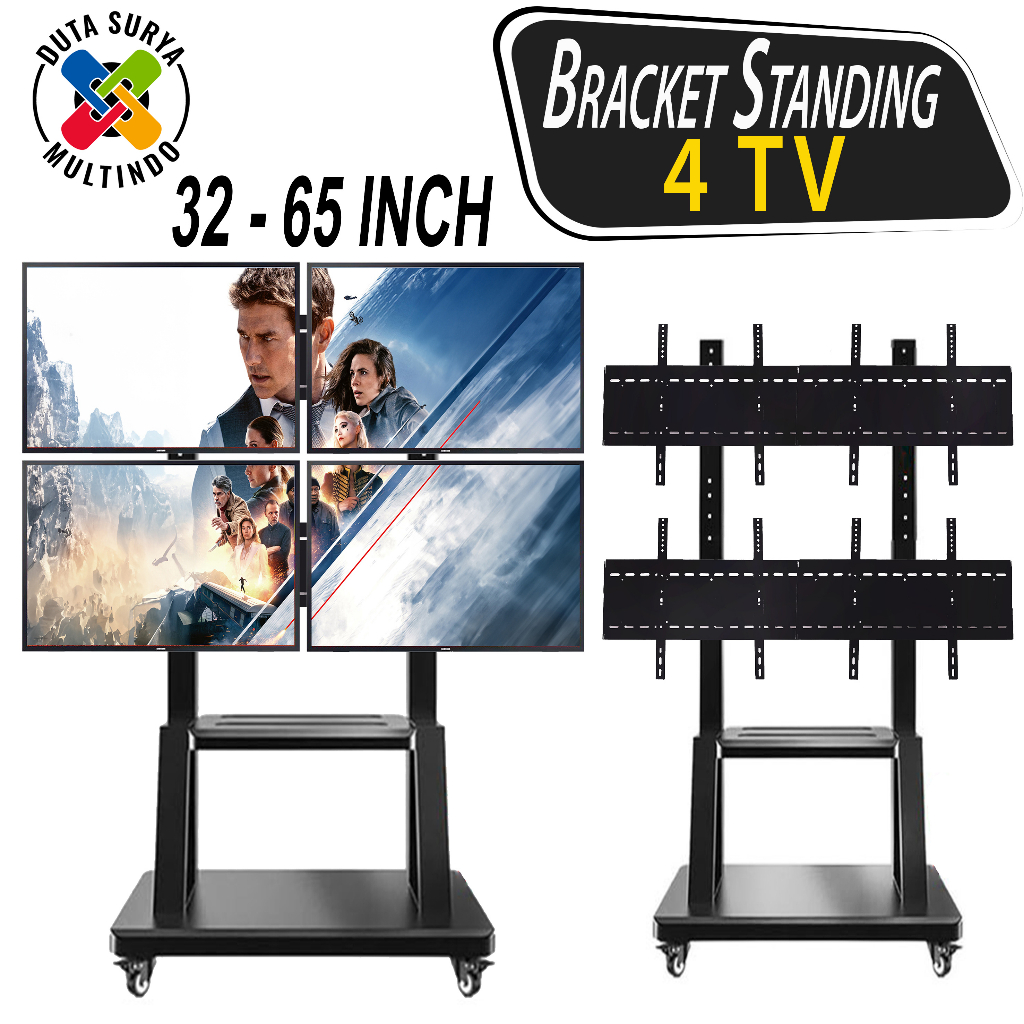Jual bracket braket tv standing 4 tv untuk ukuran 32 43 50 55 60 65 inch | Shopee Indonesia