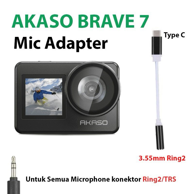 Jual Akaso Brave 7 Mic adapter | Shopee Indonesia