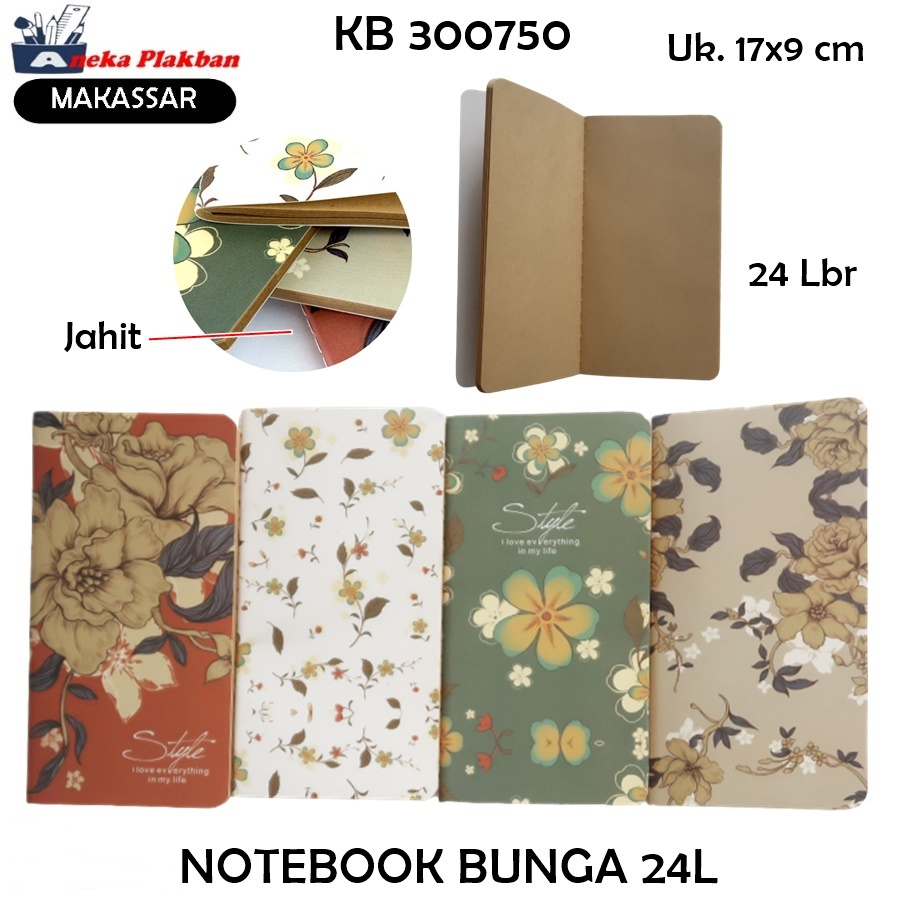 Jual NOTEBOOK BUNGA KRAFT BUKU CATATAN | Shopee Indonesia