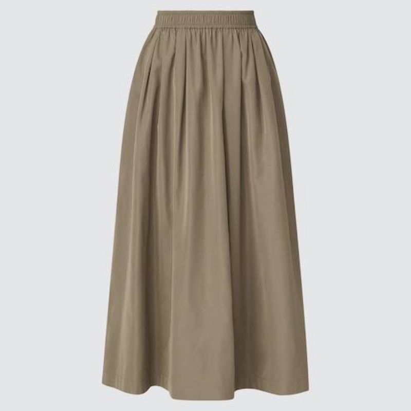 Jual Preloved Rok Gather Volume Brown by Uniqlo | Shopee Indonesia