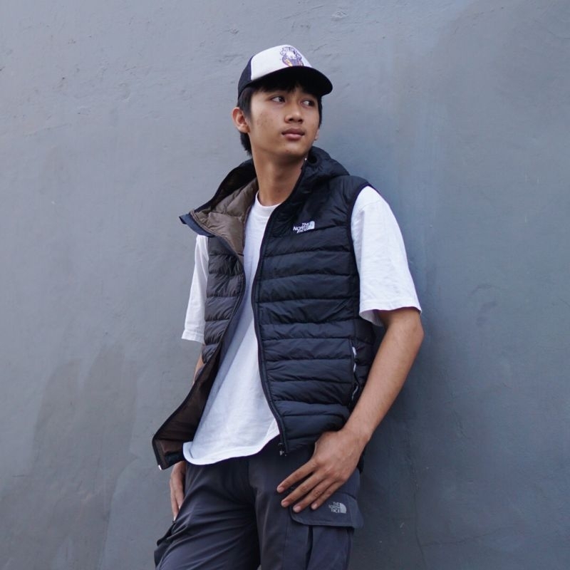 Jual VEST OUTDOOR ROMPI GELEMBUNG HOODIE LOKAL INNER SILICON MICROFIBER ...