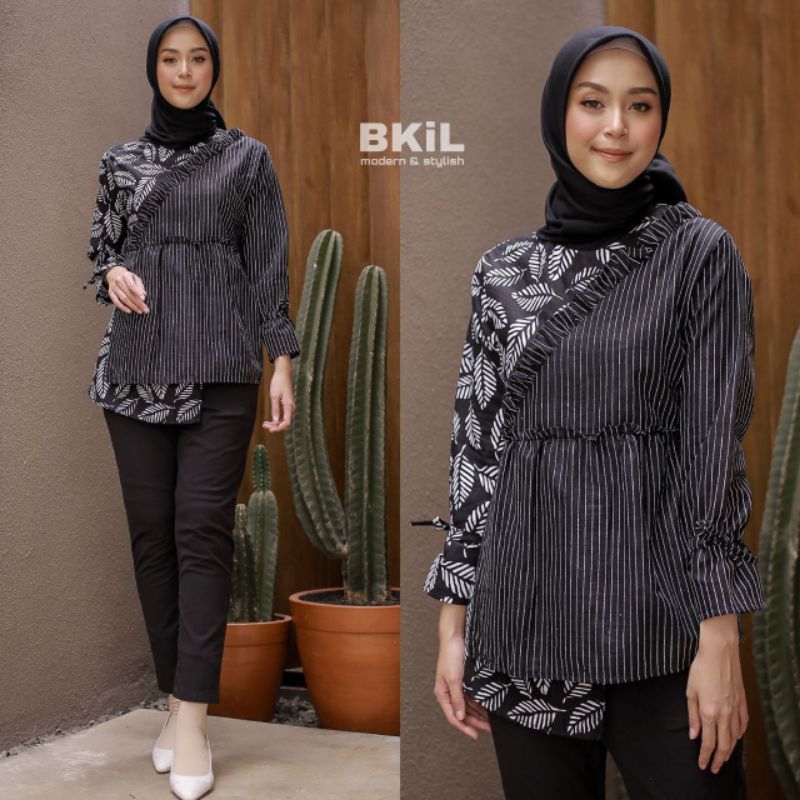 Jual Blouse batik wanita ALINA kekinian untuk kerja | Shopee Indonesia