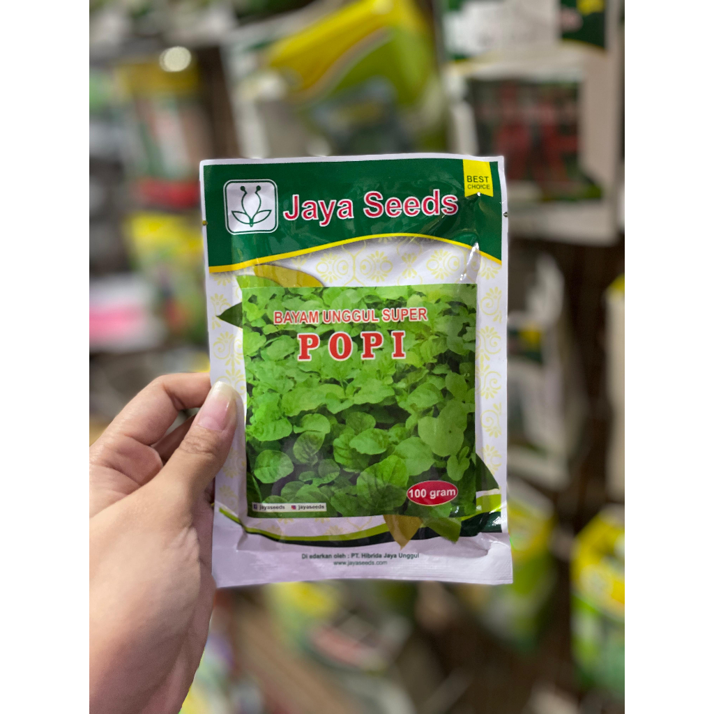 Jual Benih Bayam Super POPI 100gr jaya seeds | Shopee Indonesia