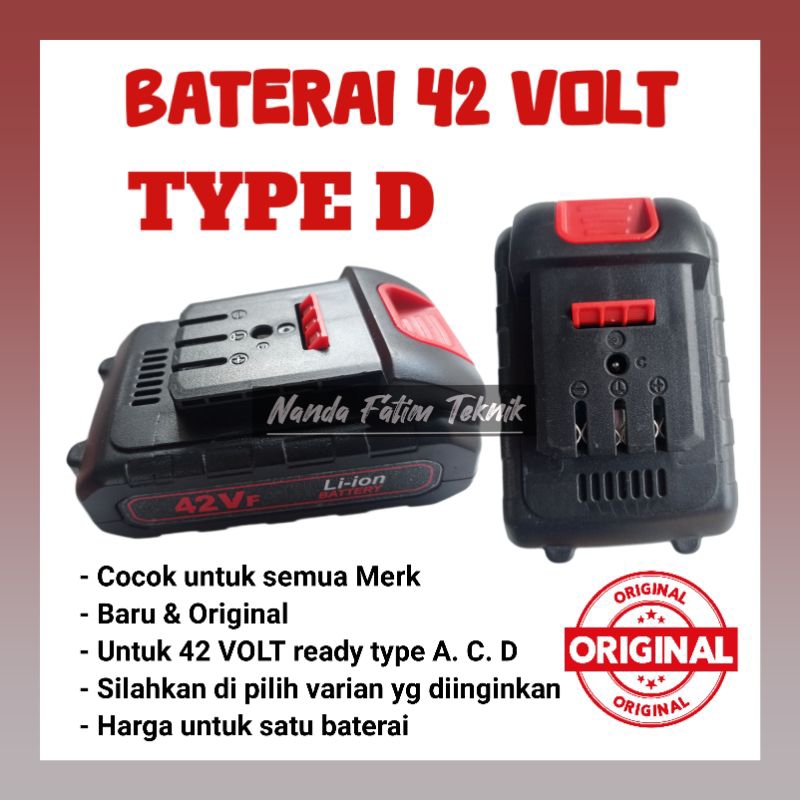Jual Baterai 42 volt Type D bisa untuk semua merek Type A dan C Juga ...