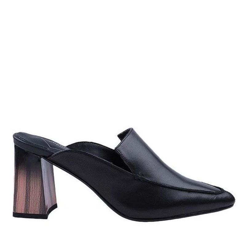 Jual Obermain Sandal Heels Wanita Arlene Angelo - Mule In Black ...