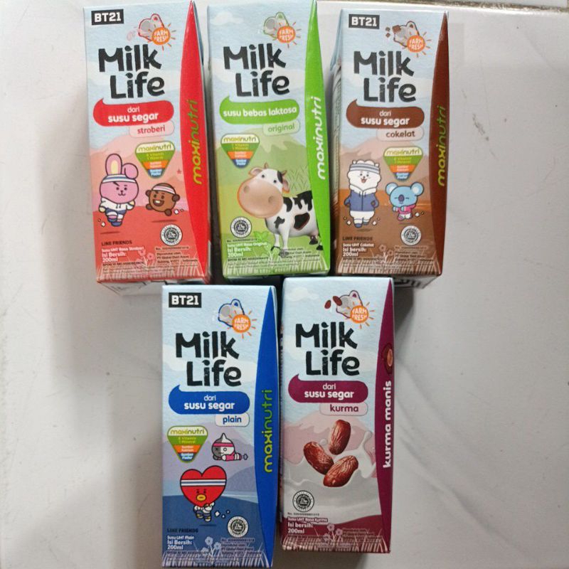 Jual Milklife susu segar UHT 200ml 1 karton isi 24pcs boleh mix bebas ...
