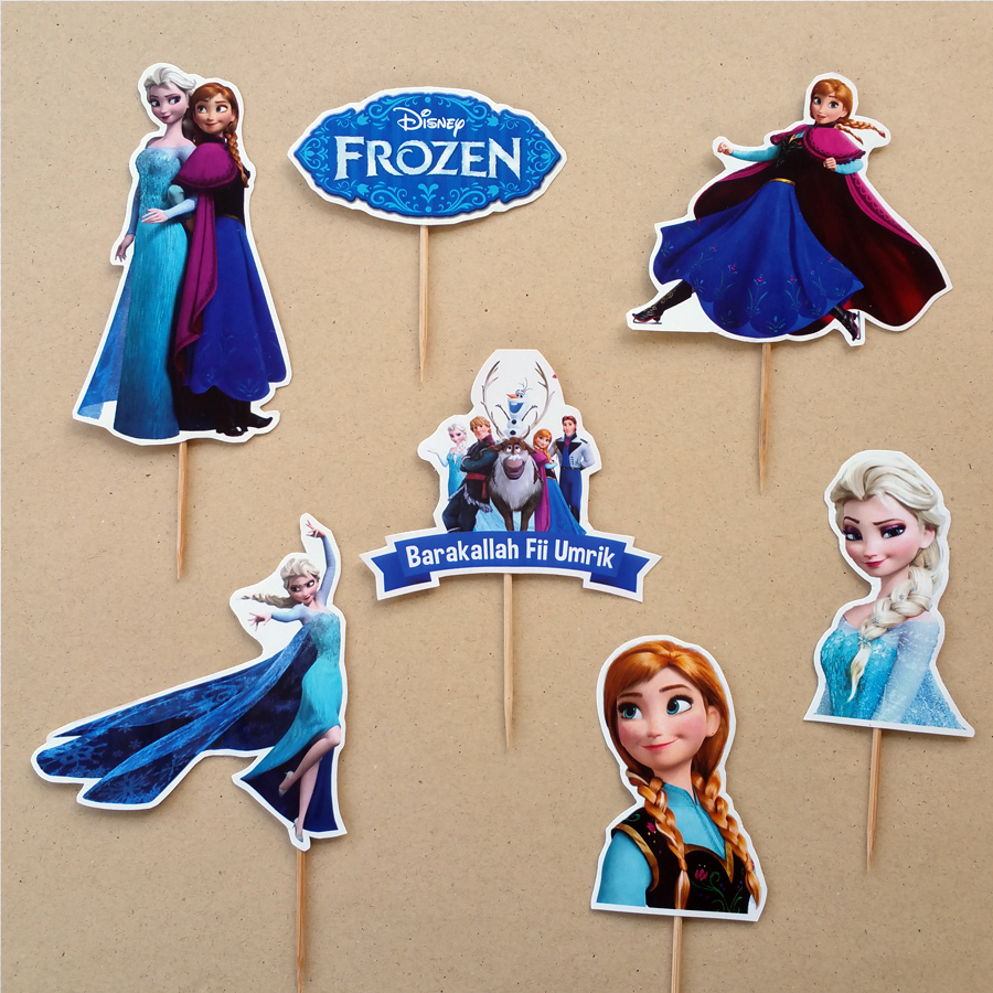 Jual Toper Tusuk Karakter Frozen EA / Cake Topper hiasan kue ulang ...
