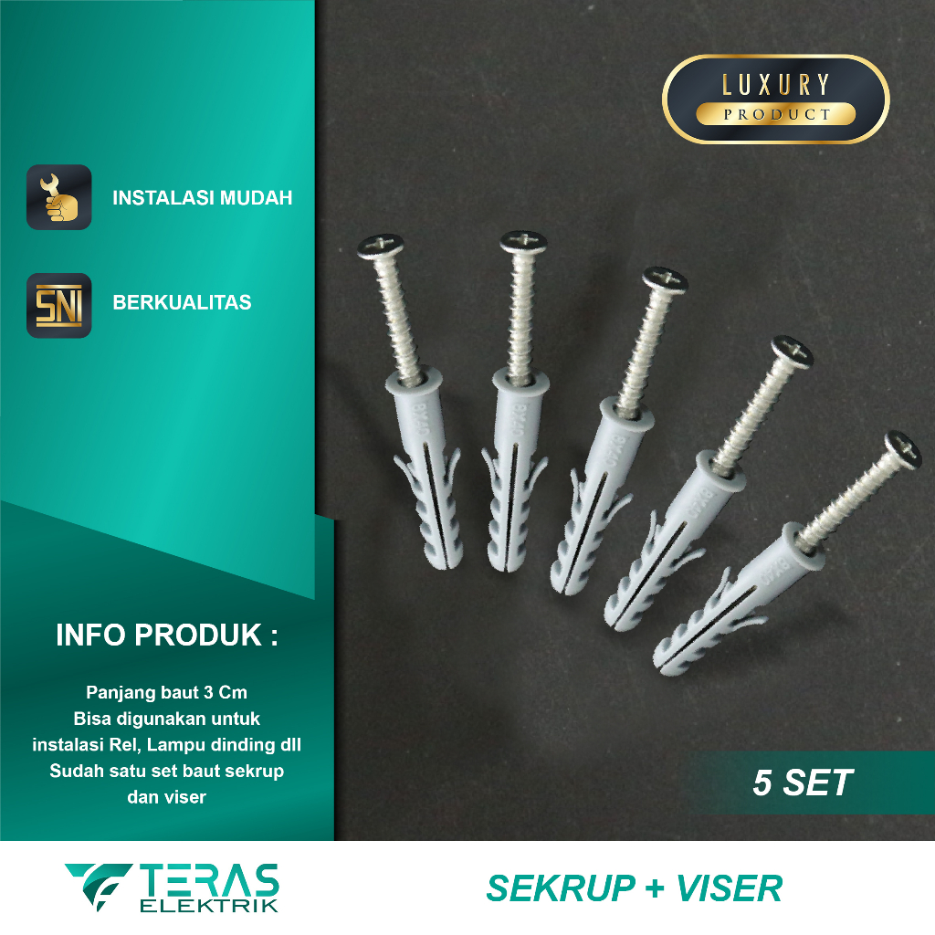 Jual Baut sekrup instalasi plus viser 1 set sekrup viser 3 Cm S6 | Shopee Indonesia