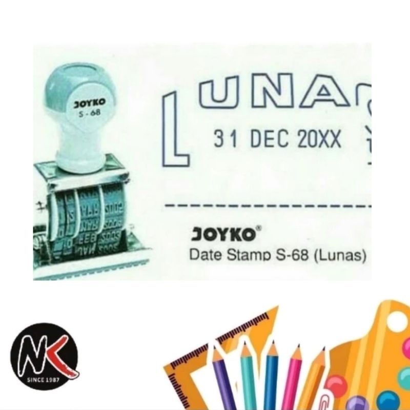 Jual Stempel/Stample JOYKO Lunas+Tanggal S-68 | Shopee Indonesia