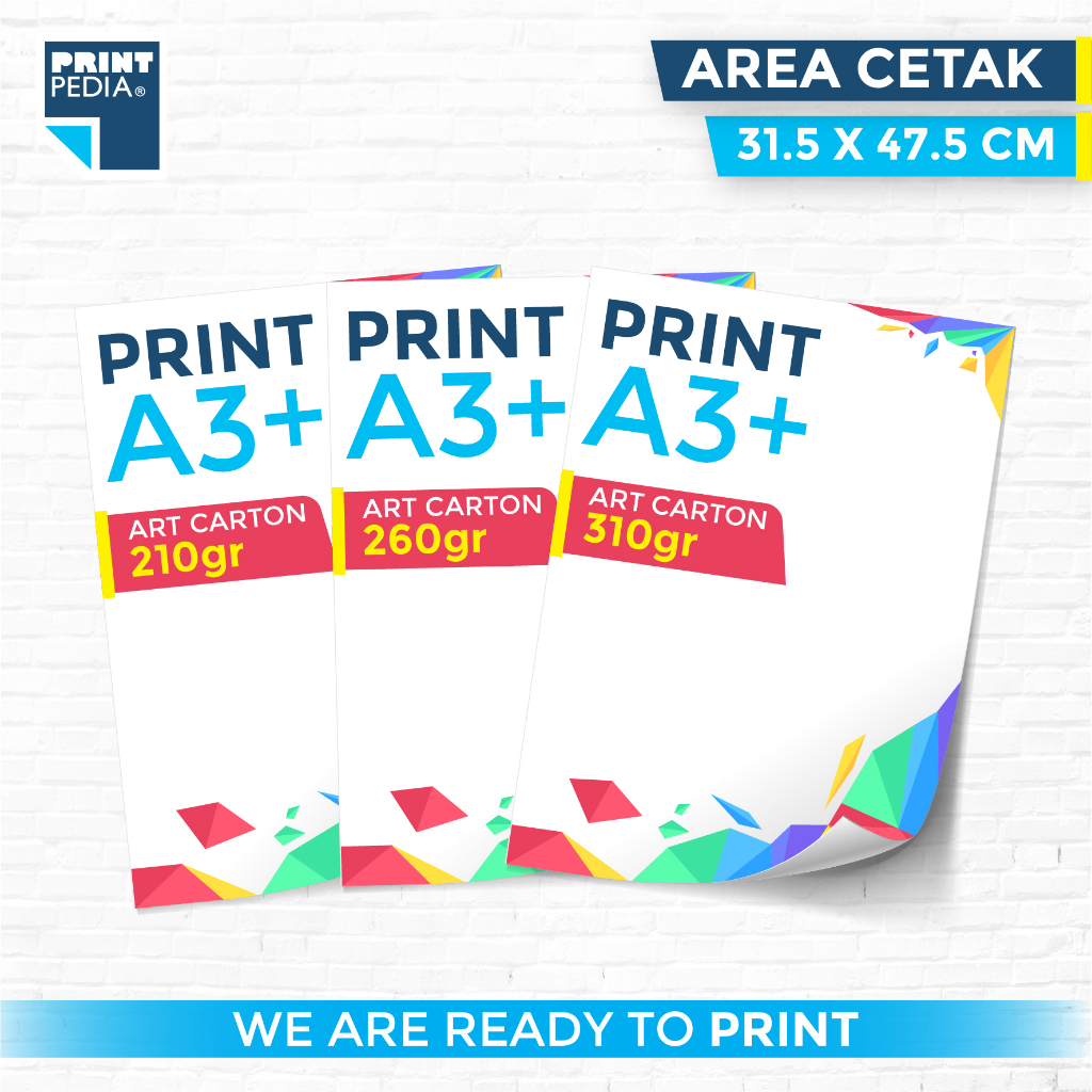 Jual Print Art Carton 210 260 310 Gsm / Cetak Kertas Ukuran A3 + Full ...