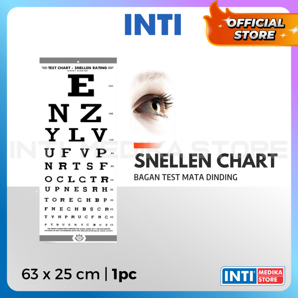 Jual INTI - Snellen Chart Test Card | Bagan Test Ketajaman Mata ...
