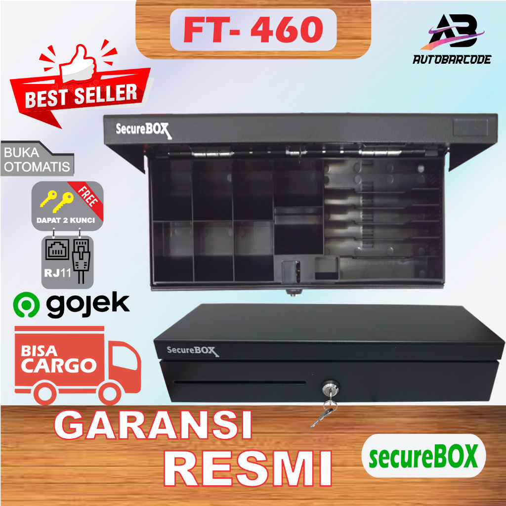Jual Securebox FT460 Cash Drawer Besar Laci Uang Kasir - FT 460 FT-460 Support RJ 11 Box Kotak ...