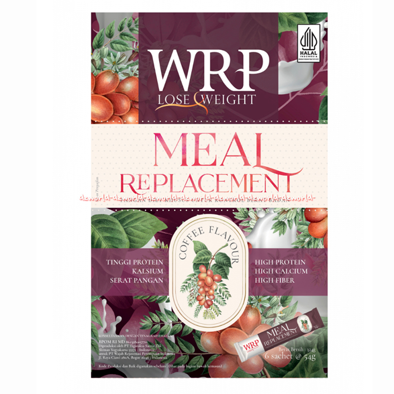 Jual Wrp Lose Weight Meal Replacement 6sachet Kopi Susu WRP Rasa Kopi ...