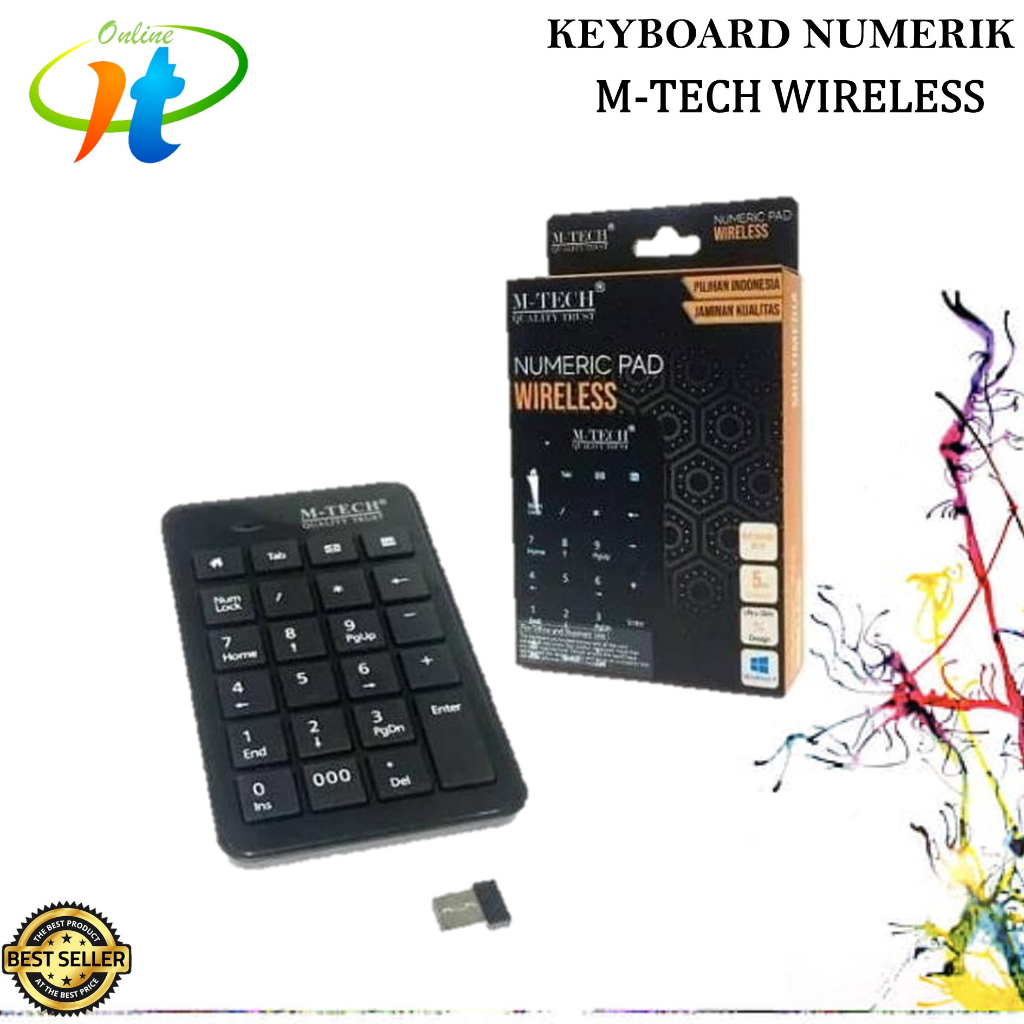 Jual M-Tech Wireless Numpad Numeric Keyboard Numerik Keypad | Shopee ...