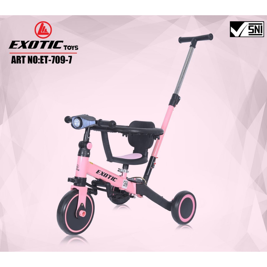 Jual Sepeda anak Roda Tiga Exotic ET-709 dan ET-709-7 (4 in 1) Balance ...
