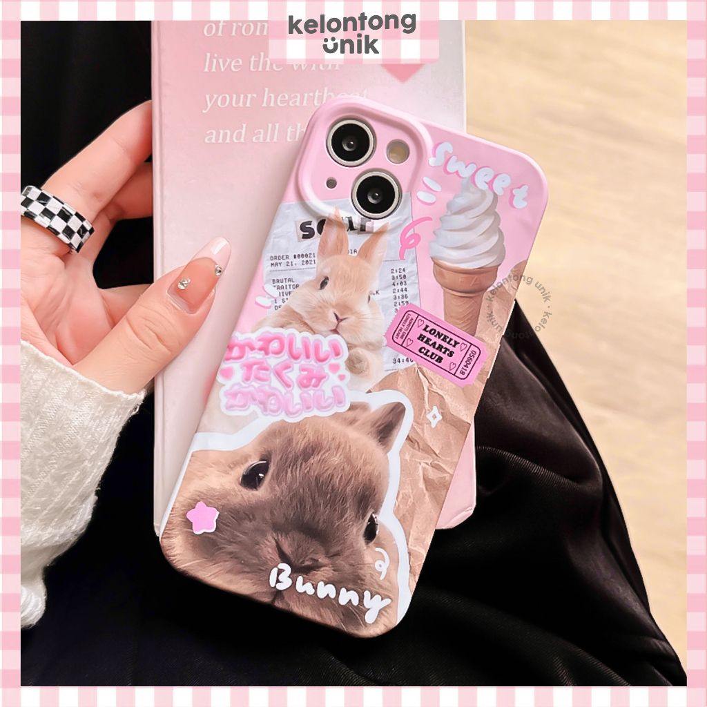 Jual KELONTONG UNIK | Sweet Pink Bunny Wrinkle Case - Hardcase/ Casing ...