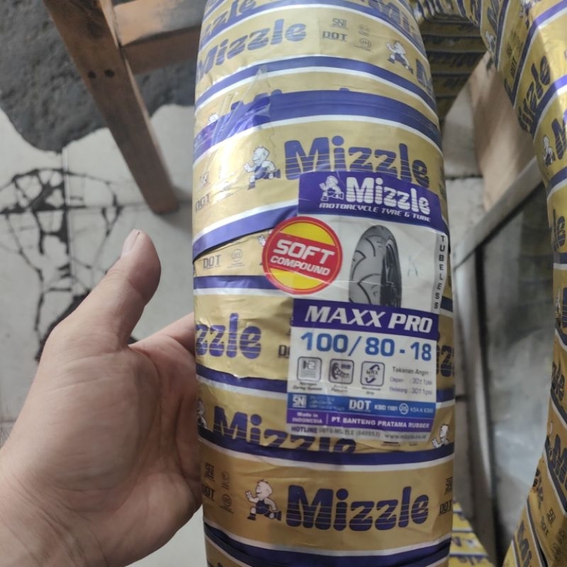 Jual ban luar mizzle tubeless 100/80-18 maxx pro soft compound | Shopee ...