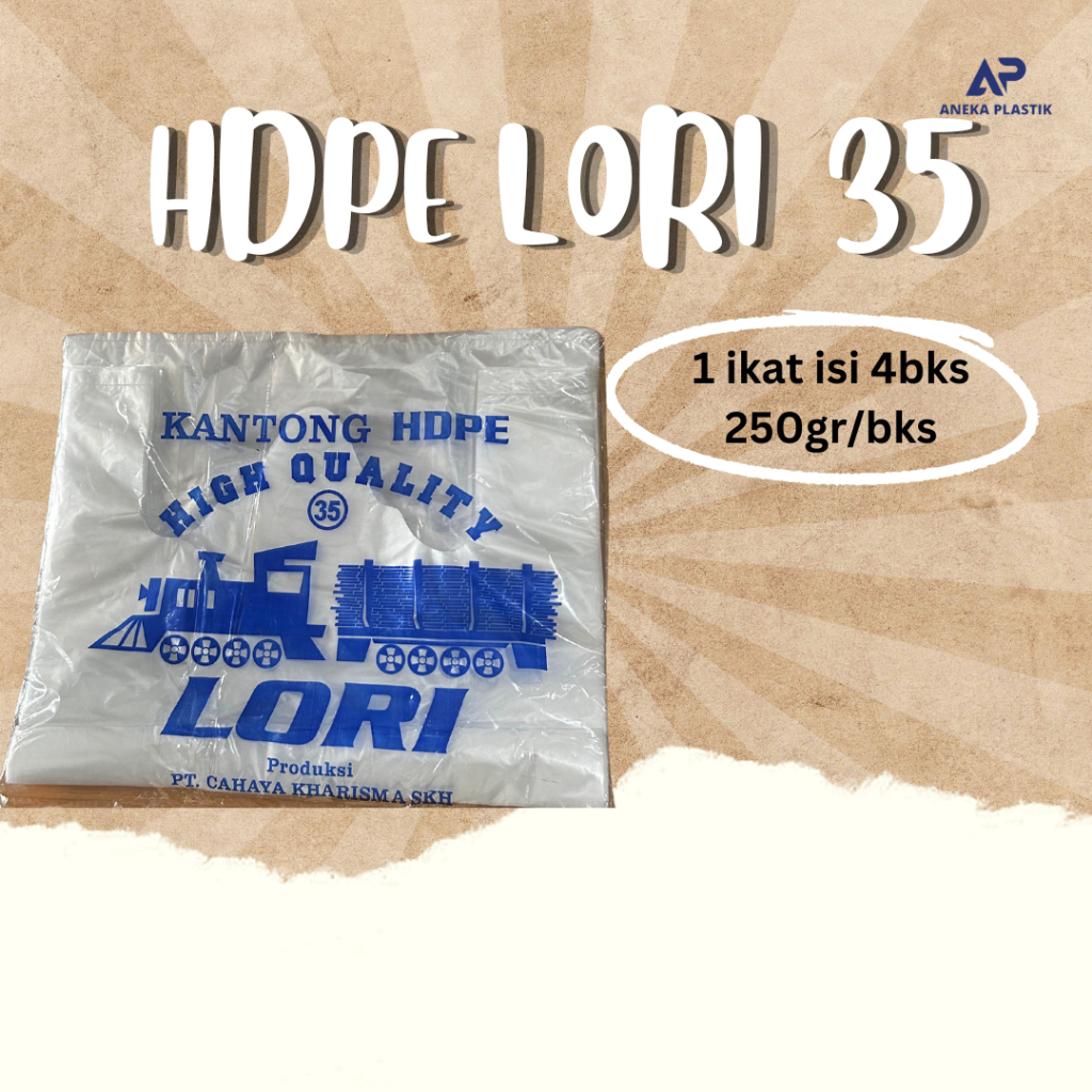 Jual HD KANTONG PLASTIK CAP LORI UK 35 BENING (250 GR) | Shopee Indonesia