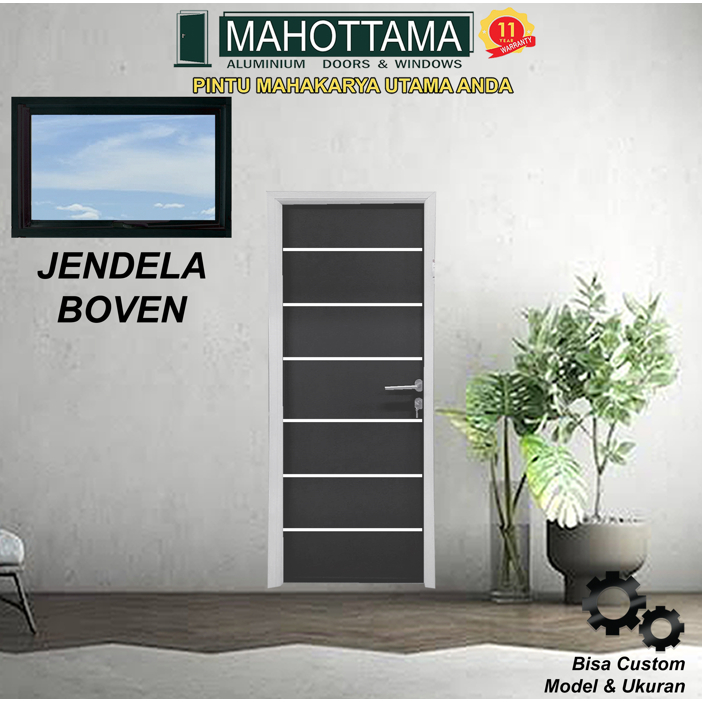 Jual jendela bouvenlight aluminium 60 x 30 boven jungkit bisa custom ...