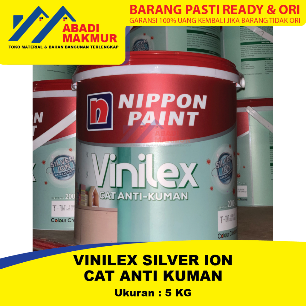 Jual Cat Tembok Vinilex Silver ION Nippon Anti Kuman 300 White READY ...