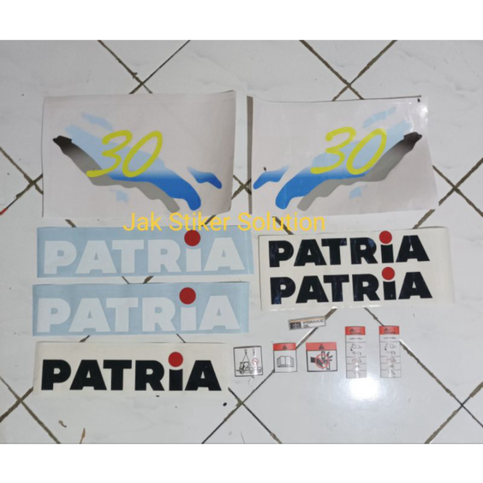 Jual STICKER ALAT BERAT STIKER Forklift PATRIA 30 BAHAN WATERPROOF ...