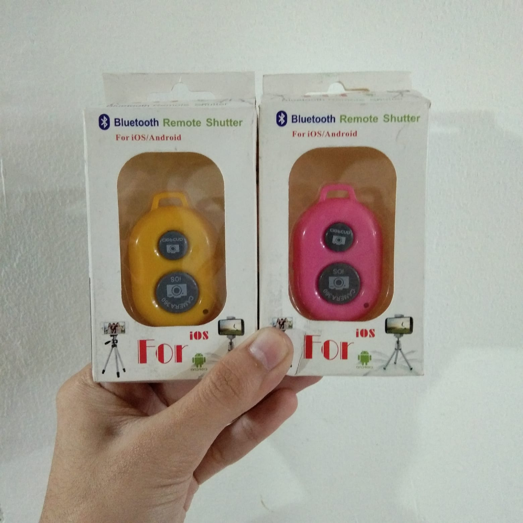 Jual Tomsis Remote Bluetooth Tombol Camera Shutter Selfie Remot Kamera ...
