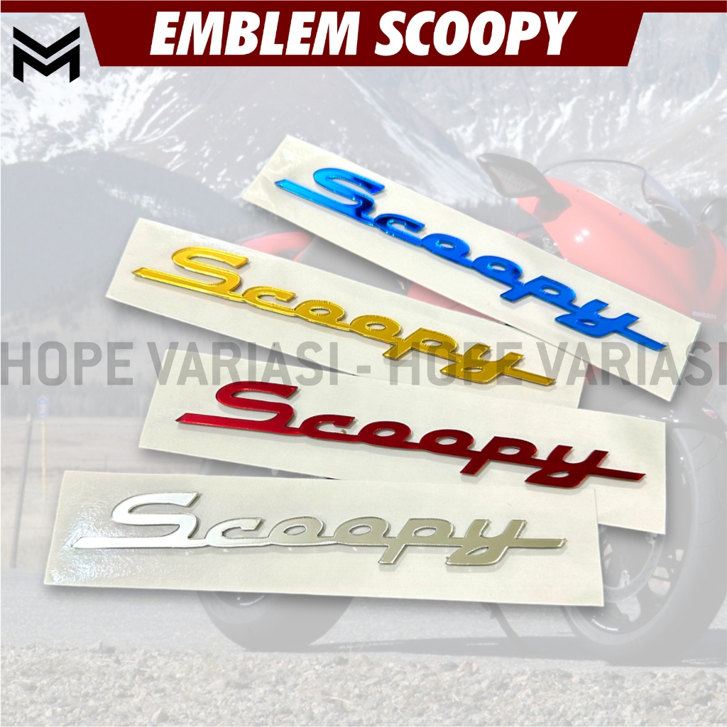 Jual EMBLEM SCOOPY set KANAN DAN KIRI isi 2PCS EMBLEM STIKER MOTOR ...