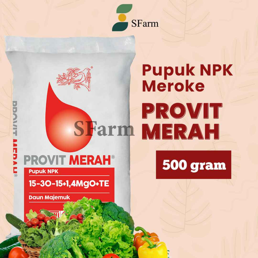Jual Pupuk Meroke PROVIT MERAH 500gr Kemasan Pabrik | Shopee Indonesia