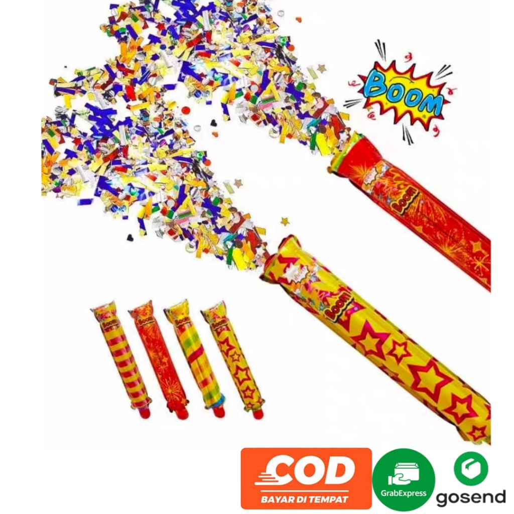 Jual [Bisa semua Kota] Popper Party Foil Ditiup 40cm / Confetti Popper ...