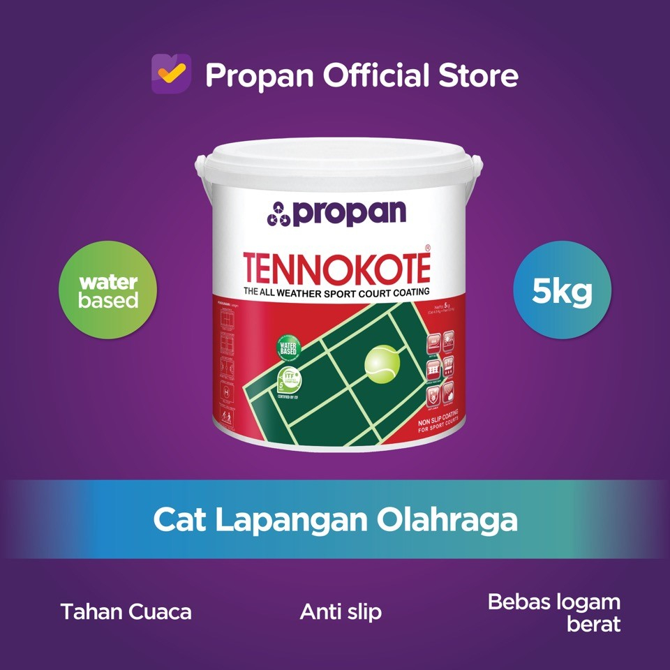 Jual PROPAN Cat Lapangan Olahraga Tennokote 1000 5kg | Shopee Indonesia
