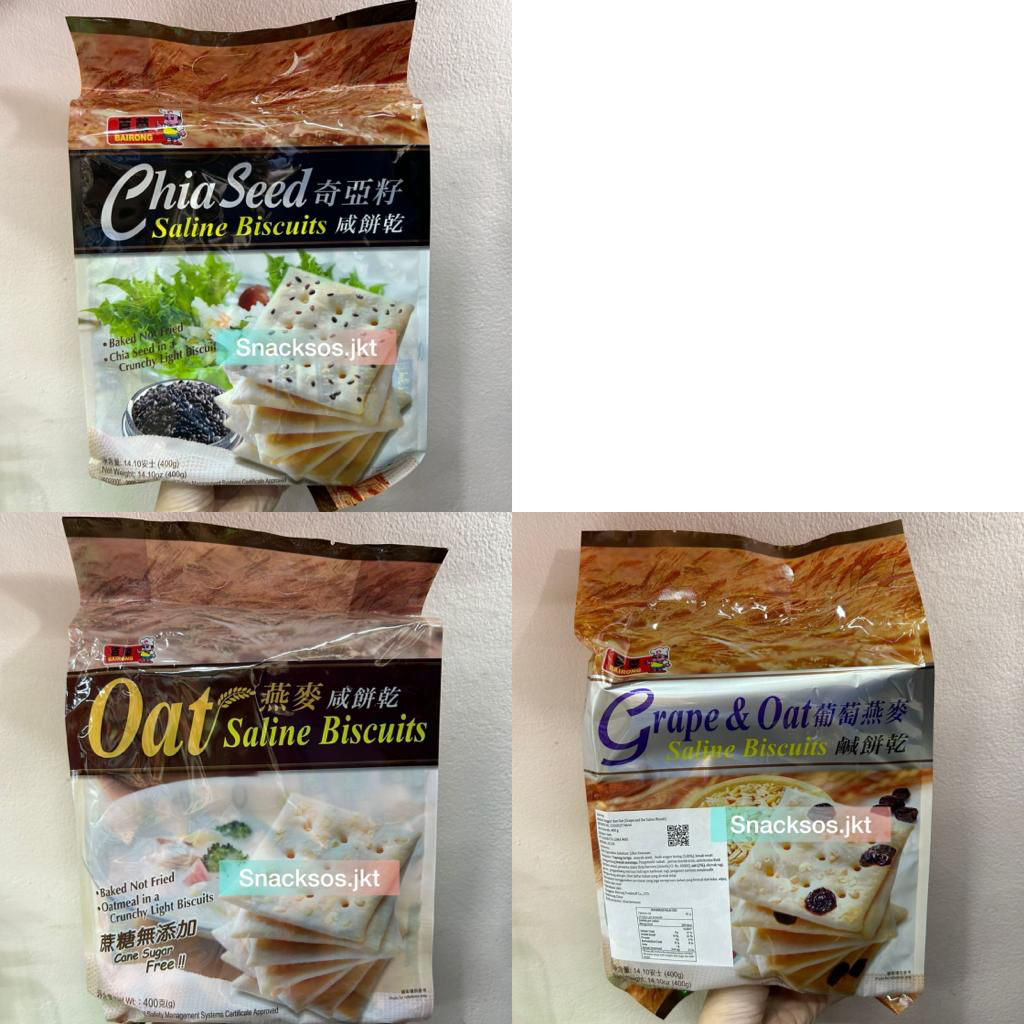 Jual BAIRONG SHARE TREAT CHIA SEED / OAT / GRAPE AND OAT SALINE BISCUIT ...