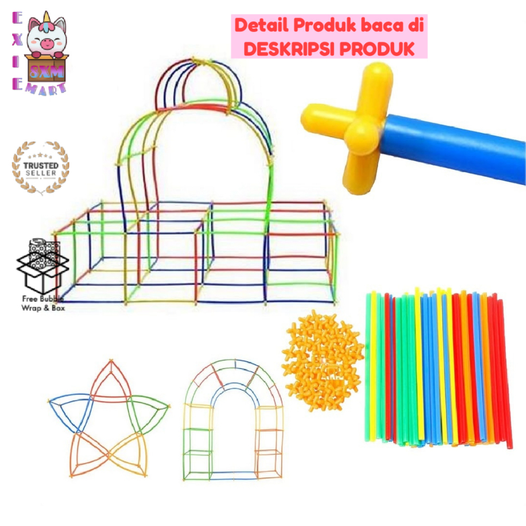 Jual MAINAN ANAK [SH290] PIPA PUZZLE MAGIC STRAW 4D ISI 50PCS- PUZZLE ...