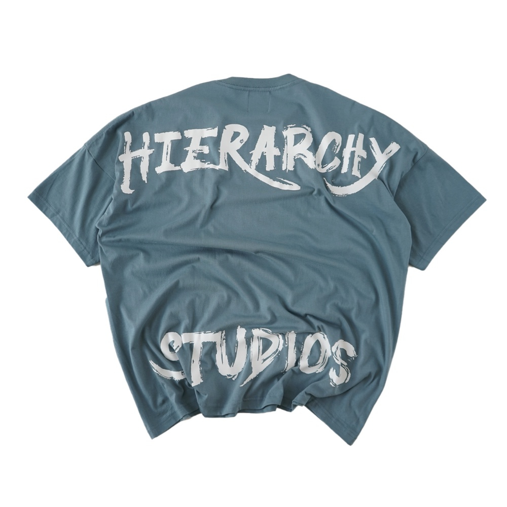 Jual Hierarchy Studios - Wide Calligraphy Logo Oversized T-Shirt White ...