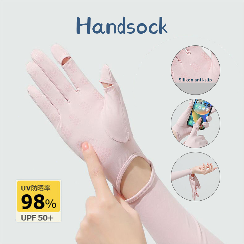 Jual Sarung Tangan wanita motor Handsock anti UV anti slip touch screen ...