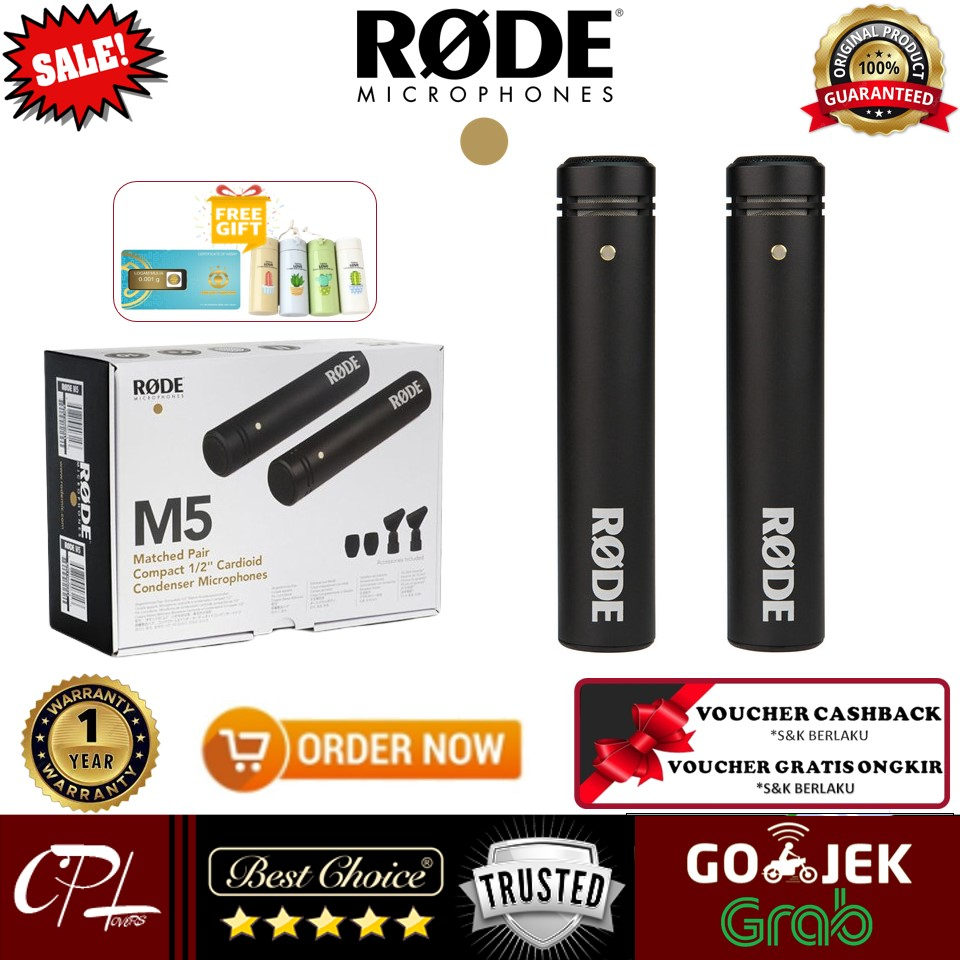 Jual RODE M5 Compact 1/2" Condenser Microphone (Matched Pair) | Shopee ...