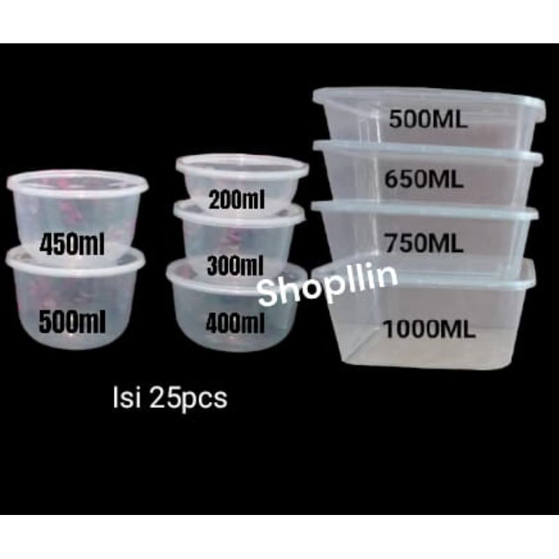 Jual ( KHUSUS INSTAN ) 25pcs Thinwall Box Container DM FoodGrade ...