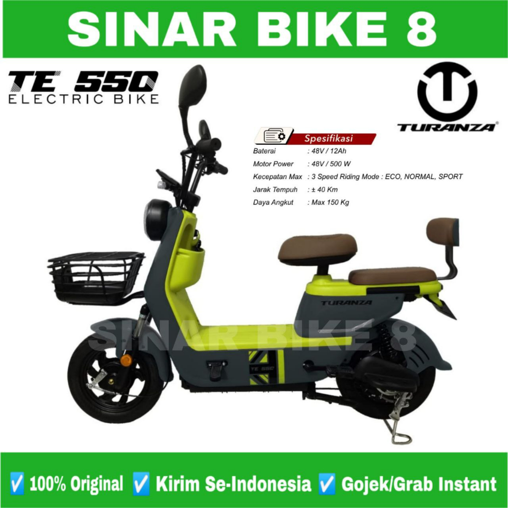 Jual Sepeda Listrik TURANZA TE 550 BY PACIFIC 500 Watt Electric E Bike ...