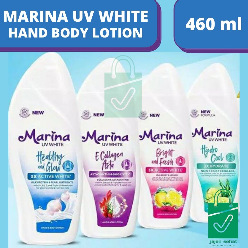 Jual Marina Hand Body Lotion Uv White 460ml | Shopee Indonesia