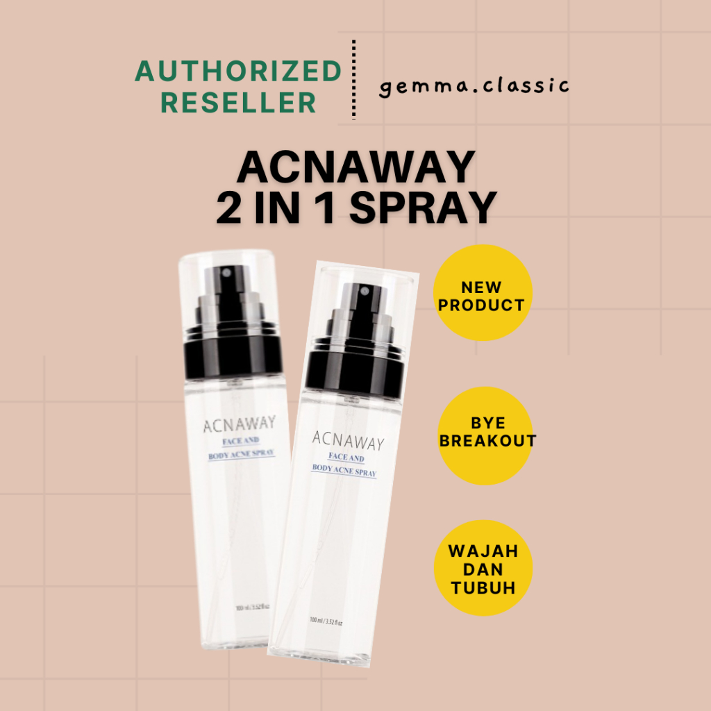 Jual Acnaway Acne Face and Body 2 in 1 Spray Jerawat Wajah Badan ...