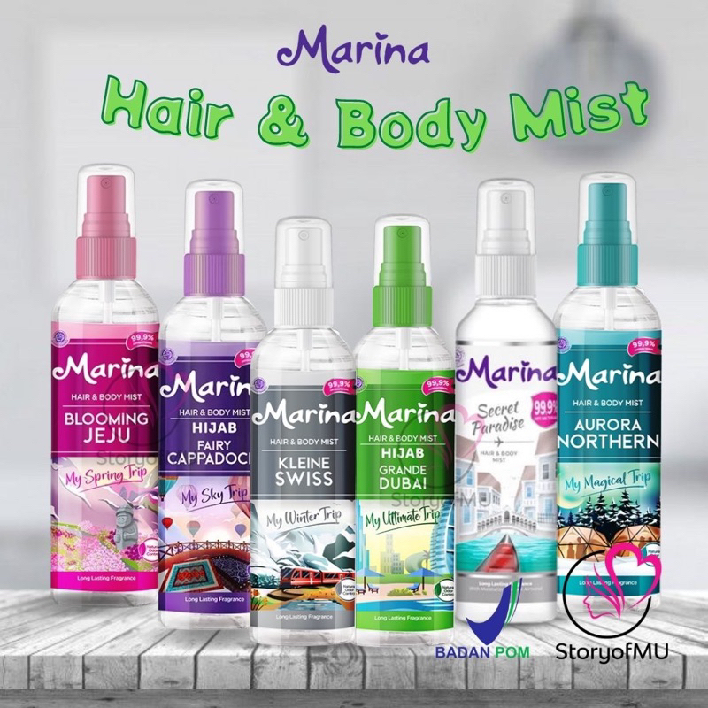 Jual MARINA HAIR AND BODY MIST 100ml | Shopee Indonesia