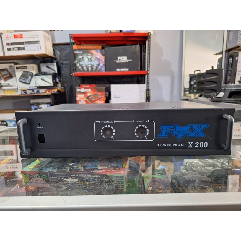 Jual BOX POWER AMPLIFIER SOUND SYSTEM FOX X200 plat besi | Shopee Indonesia