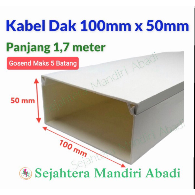 Jual Kabel Dak 100x50 Putih Tutup 1,7meter Duct Cable | Shopee Indonesia