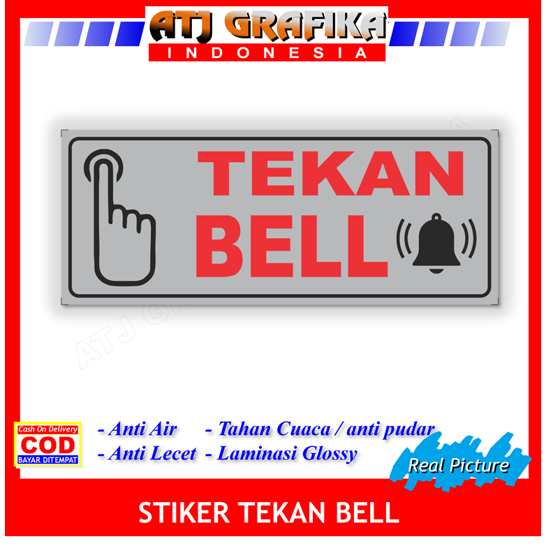 Jual Stiker label tekan bell bunyi berdering sticker suara tanda tamu ...