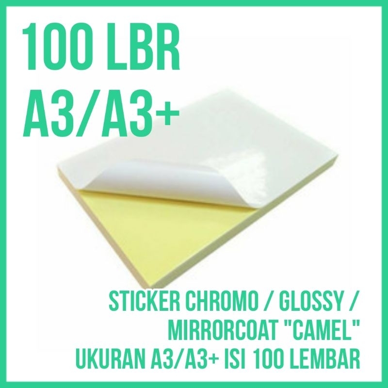 Jual [100 LEMBAR] Kertas Sticker Chromo / Glossy / Bontak Mirrorcoat ...