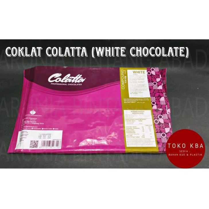 Jual Colatta White Chocolate Coklat Batang Blok Compound 1 KG | Shopee ...