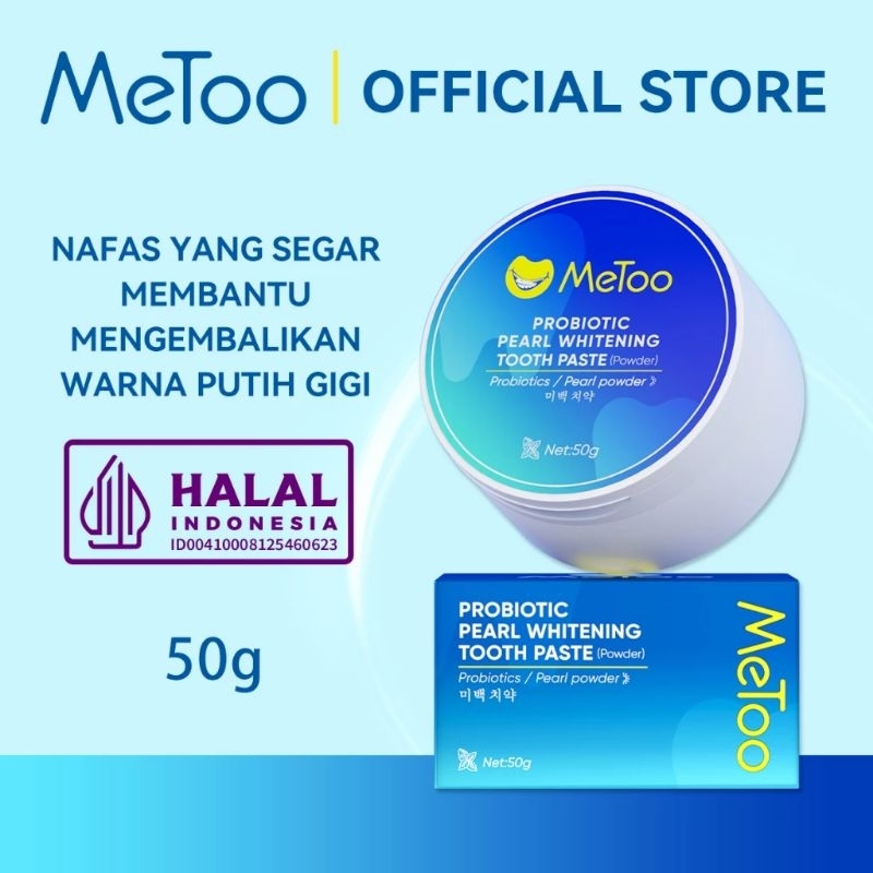 Jual METOO PROBIOTIC PEARL WHITENING TOOTH POWDER 50GR | Shopee Indonesia
