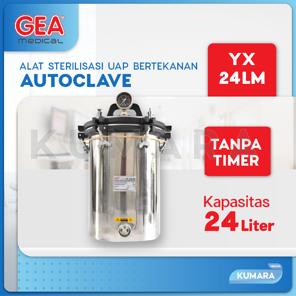 Jual GEA - Autoclave 24 Liter YX-24 LM / Portable Steam Sterilizer Non ...