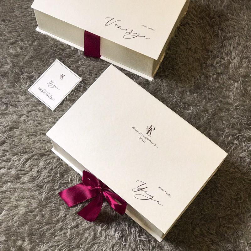 Jual box bridesmaid XL-XXL | box groomsman| custom hardbox | custom ...